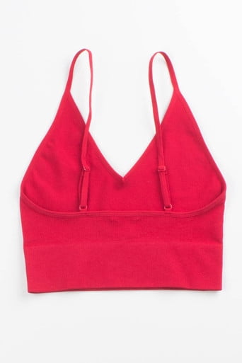 Ragstock Red Seamless Ribbed Bralette - Walmart.com