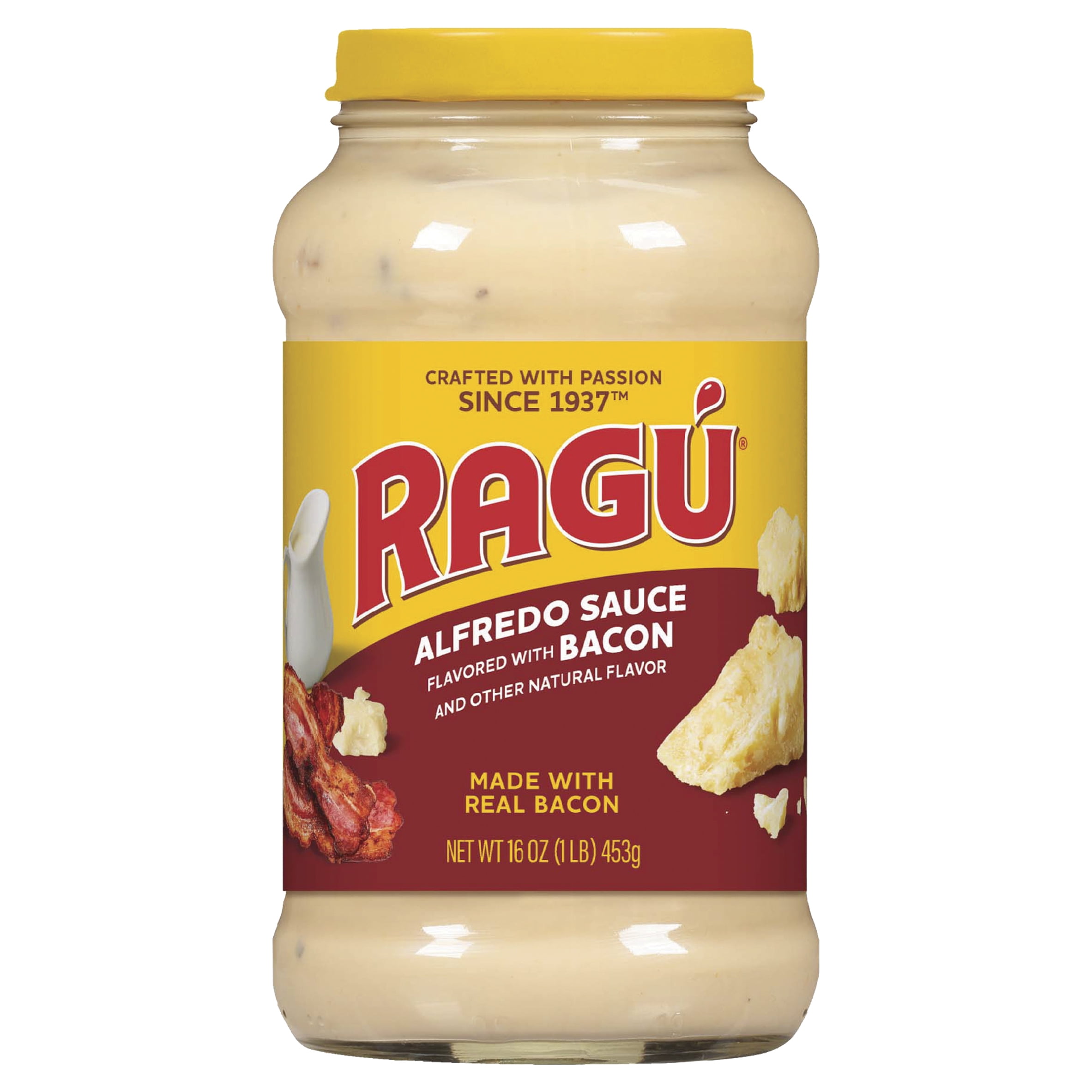 Ragu Alfredo Pasta Sauce Flavored with Bacon, Zero Sugar, Real Cheese ...
