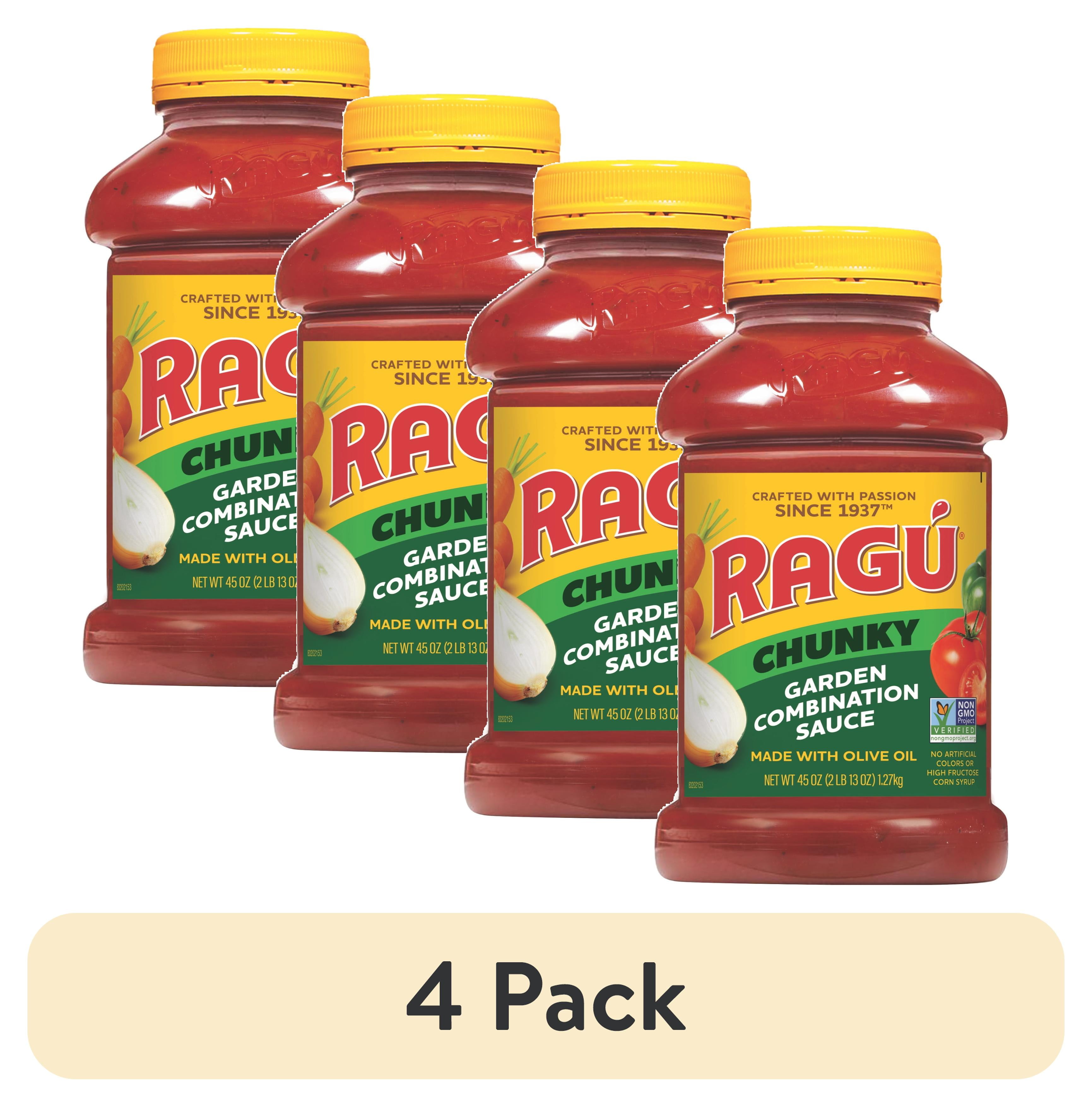 (4 pack) Ragu Chunky Garden Pasta Sauce with Tomatoes, Onions, Celery ...