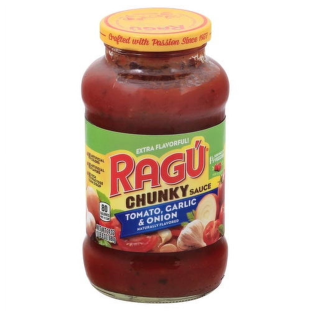 Ragu Chunky Pasta Sauce Tomato Garlic & Onion Jar - Walmart.com