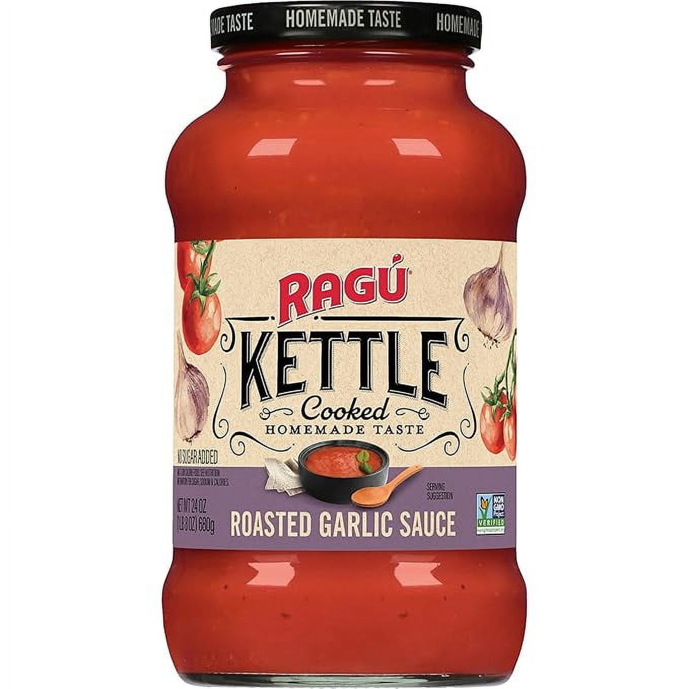 Ragu Kettle Cooked Roasted Garlic Pasta Sauce, 24 Ounce Jar - Walmart.com