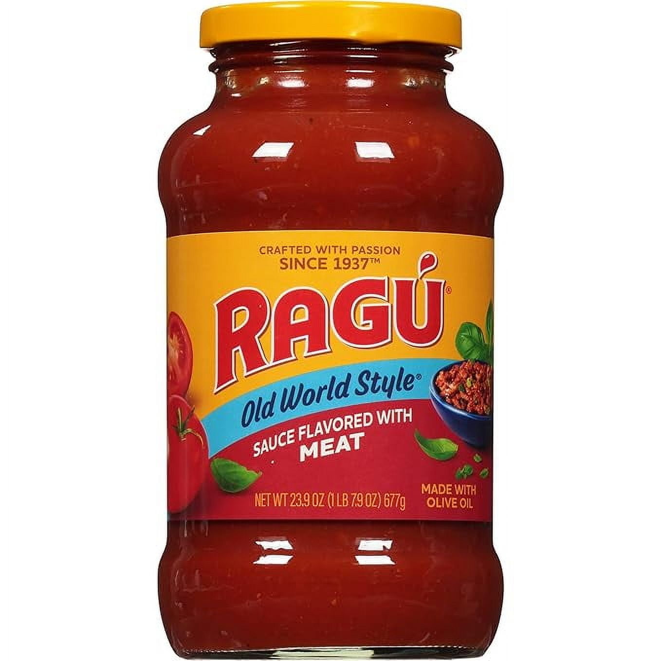 Ragu Old World Style Sauce Flavored with Meat, Made with Olive Oil ...