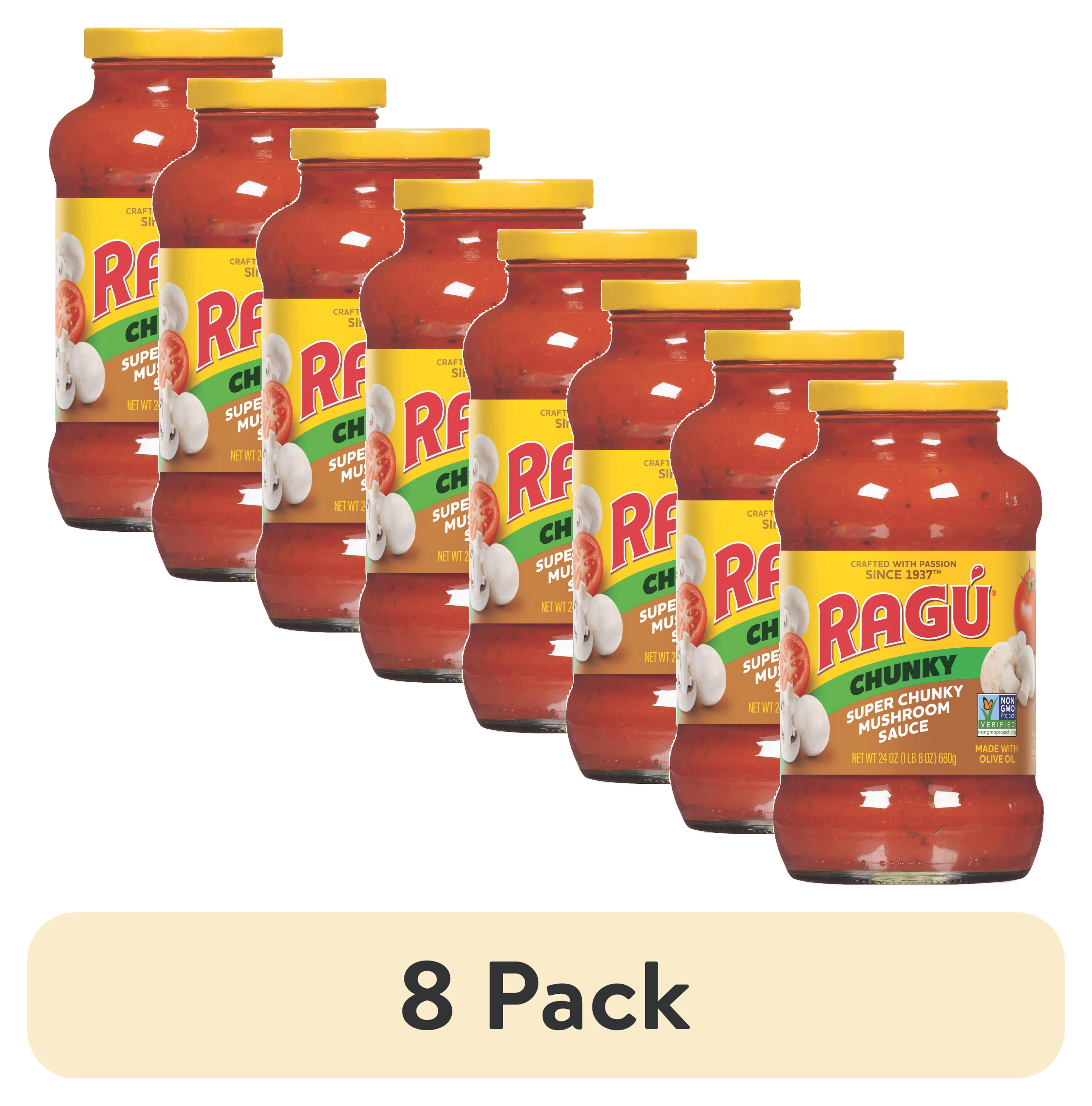 (8 pack) Ragu Super Chunky Mushroom Pasta Sauce, Diced Tomatoes, 24 oz ...