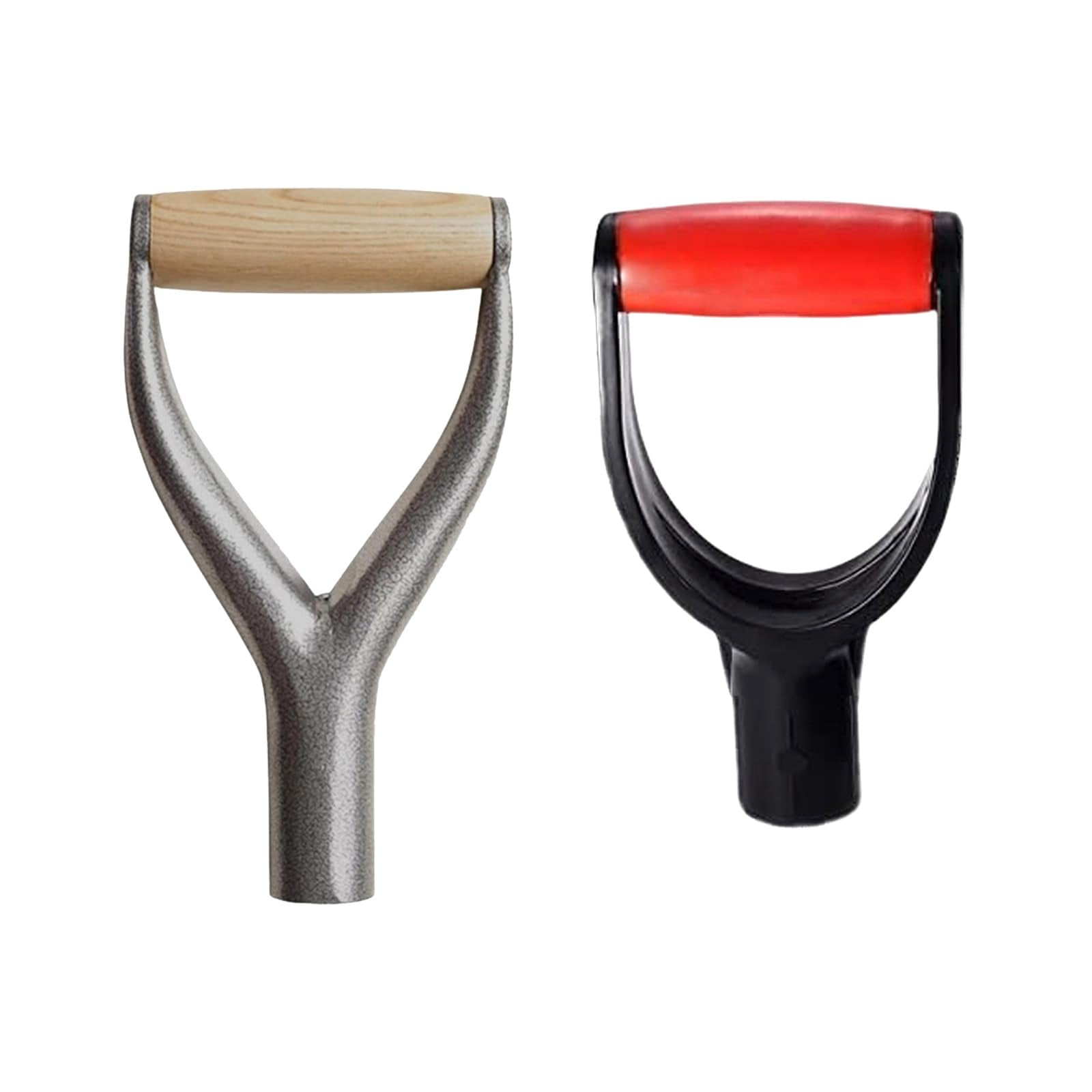 Ragyzity 2pcs Shovel D Grip Handle Set, Metal Shovel Replacement Handle ...