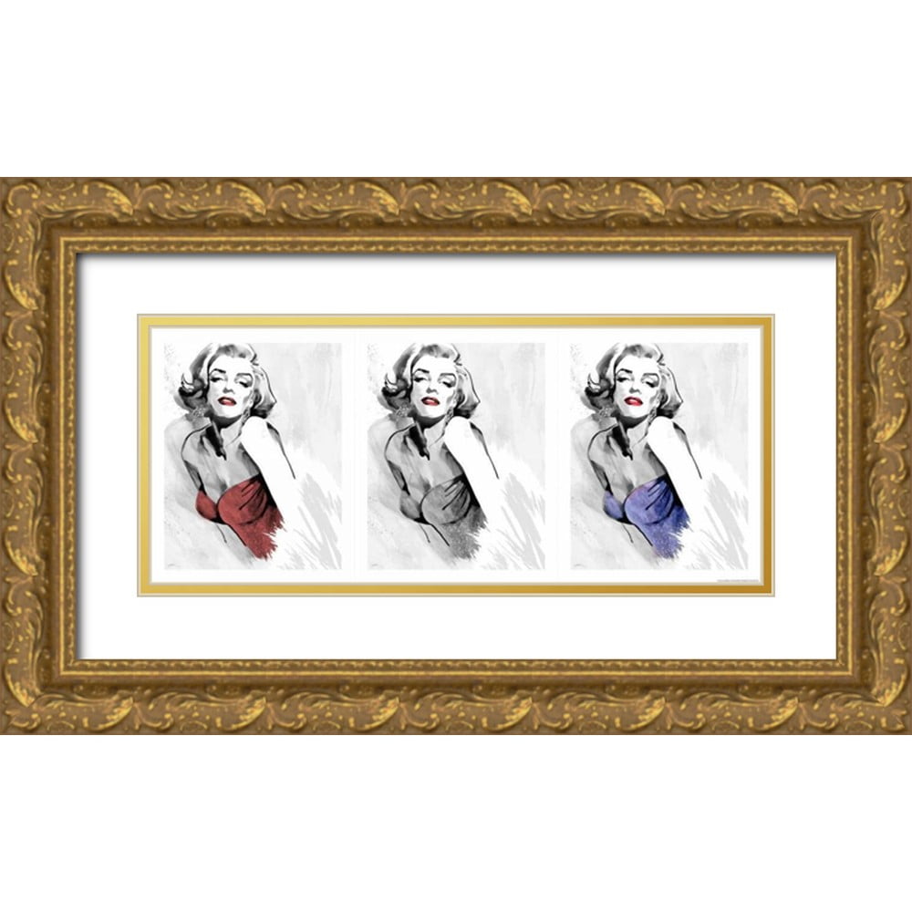 Rahim, Ellie 14x8 Gold Ornate Wood Framed with Double Matting Museum ...