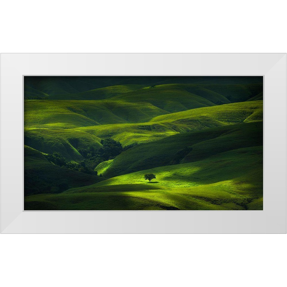 Rahmat, Helmi S. 32x20 White Modern Wood Framed Museum Art Print Titled ...