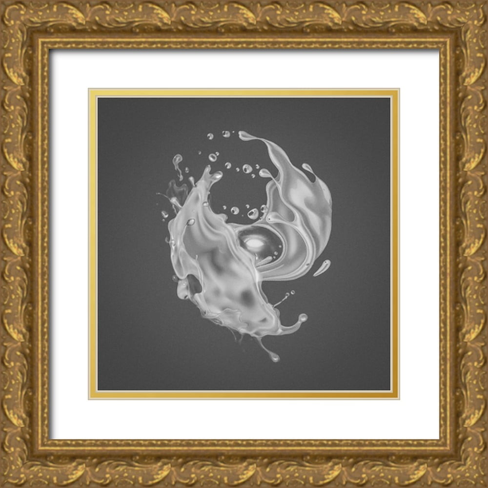 Rahnama, Barbad 15x15 Gold Ornate Wood Framed with Double Matting ...