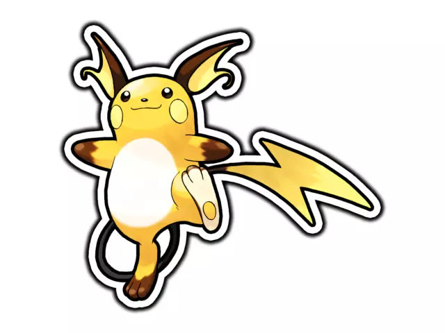 Raichu Waterproof Sticker Phone Decal Water Bottle Stickers Car Decals ...
