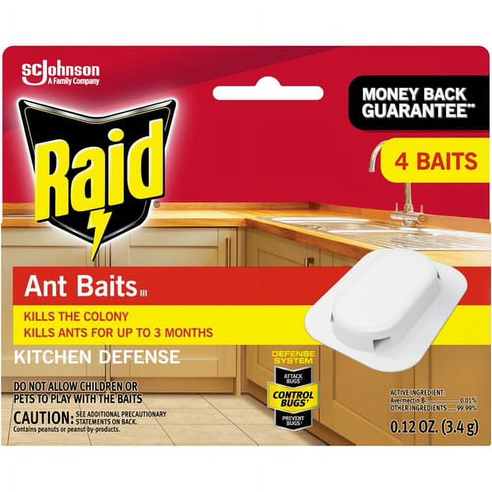 Raid Ant Baits - Ants - Red - 4 / Box | Bundle of 5 Boxes - Walmart.com