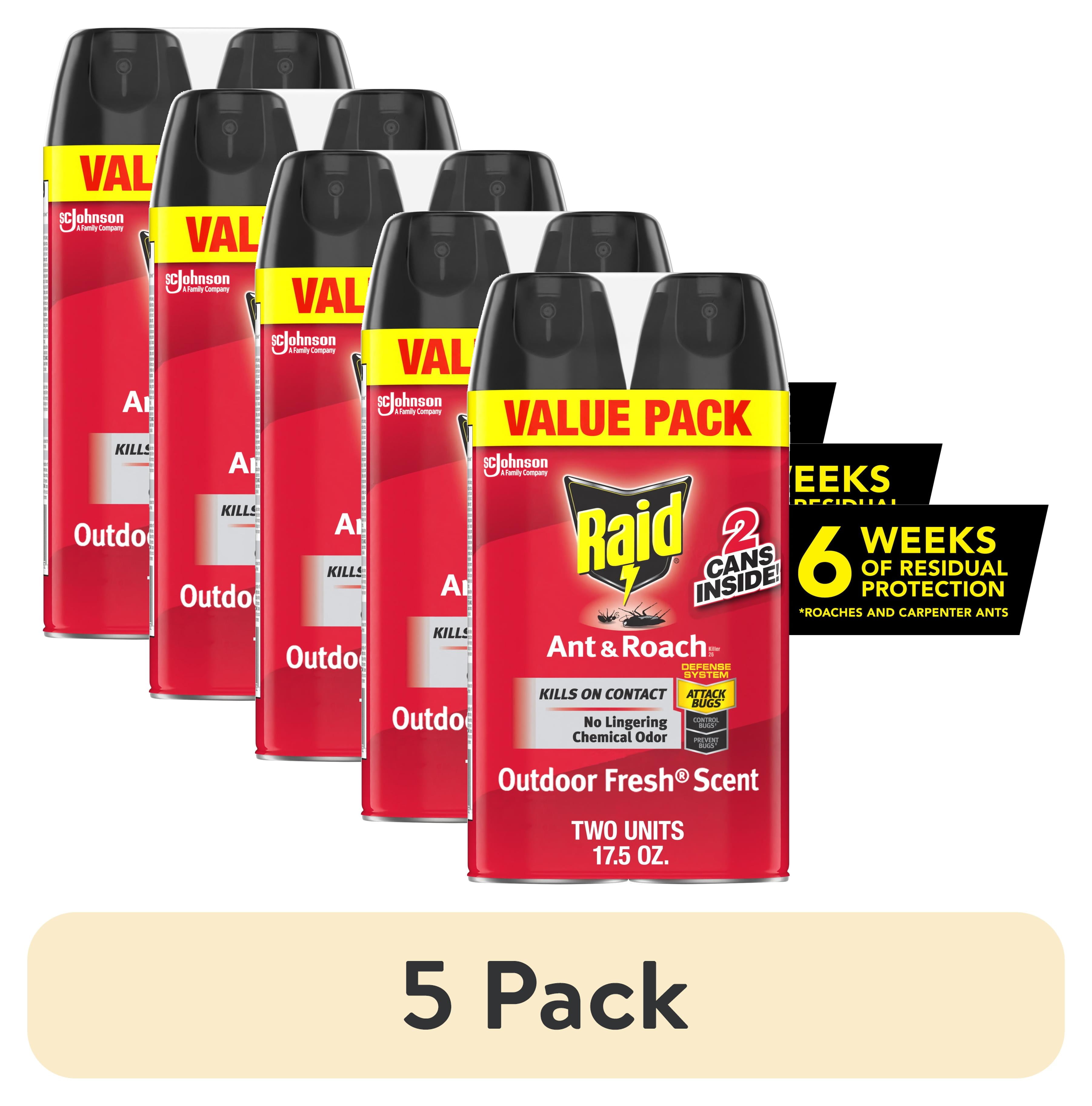 (5 pack) Raid Ant & Roach Insect Killer, Indoor Insecticide Spray ...