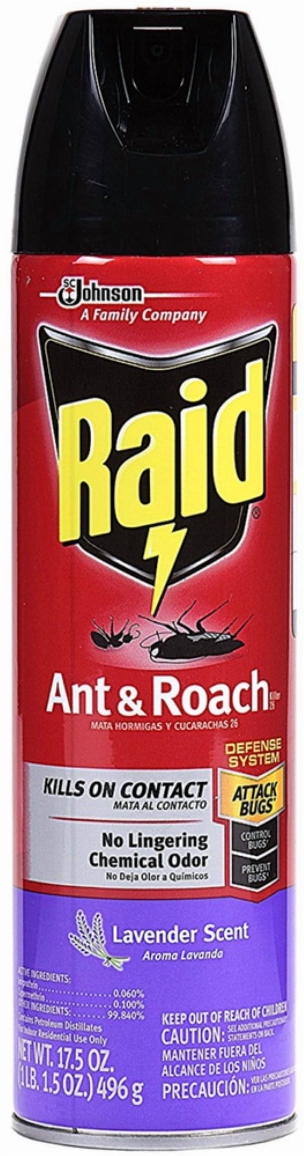 Raid Ant & Roach Killer 26, Lavender Scent, 17.5 oz, Pack of 2 ...