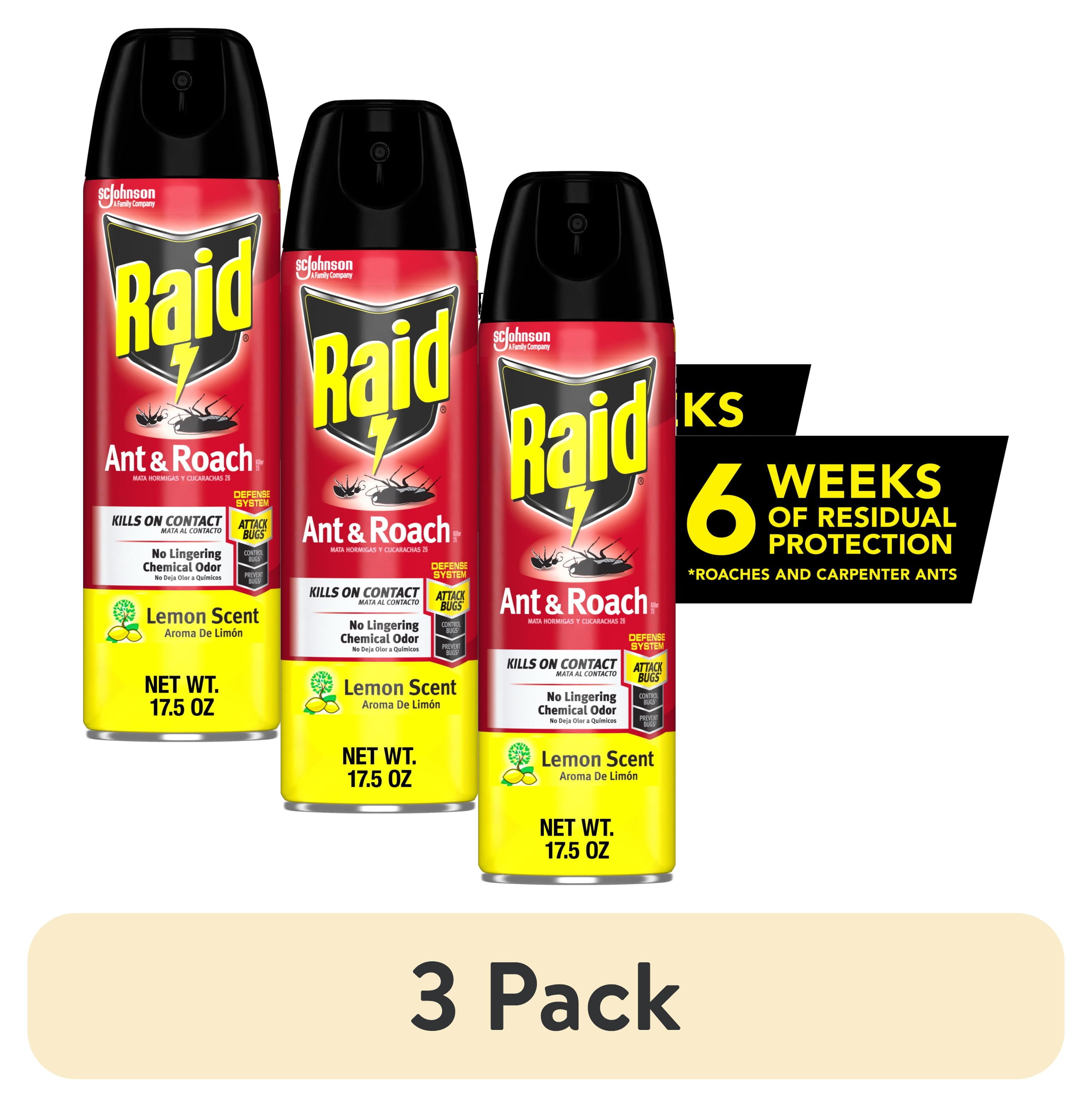 (3 pack) Raid Ant and Roach Insect Killer, Aerosol Insecticide Spray ...