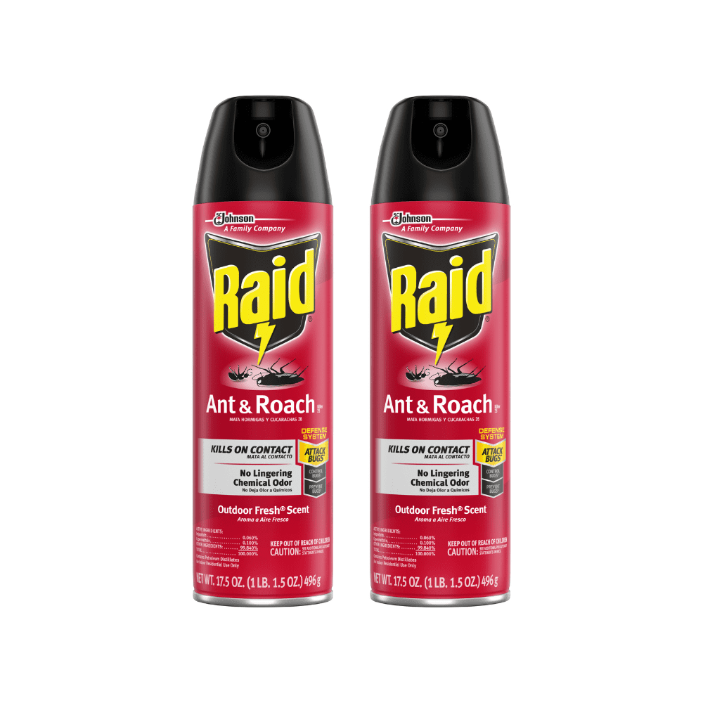 Raid Ant and Roach Killer Outdoor Fresh, 17.5 OZ (Pack of 2) - Walmart.com