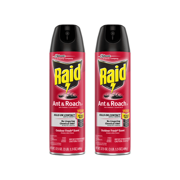 Raid Ant and Roach Killer Outdoor Fresh, 17.5 OZ (Pack of 2) - Walmart ...