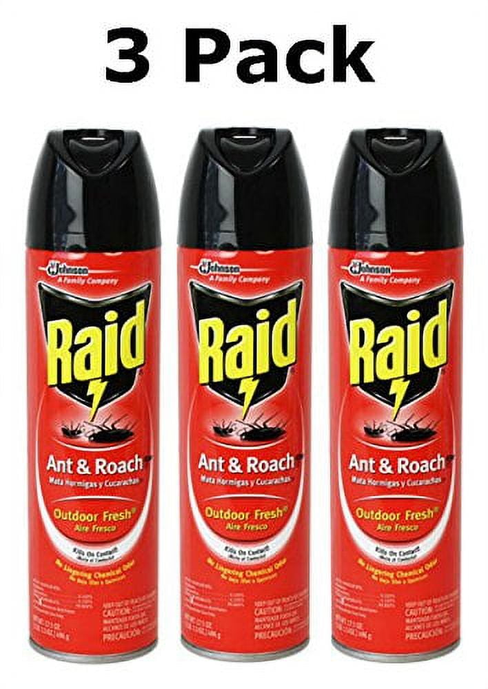 Raid, Ant & Roach Killer Spray, 17.5 Oz, Outdoor Fresh Scent 3pk ...