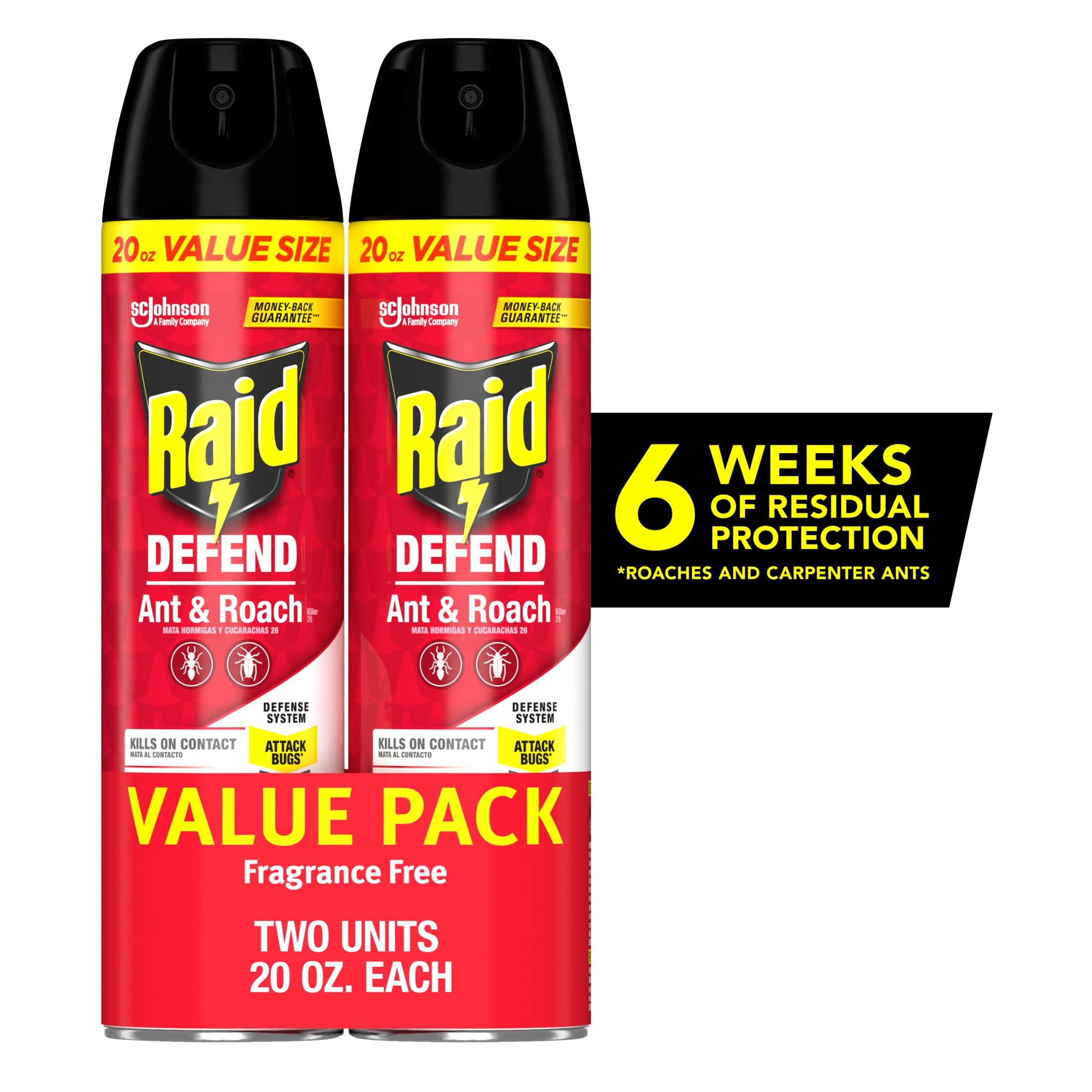 Raid Defend Ant & Roach Killer, Indoor Insecticide, Residual Killing ...