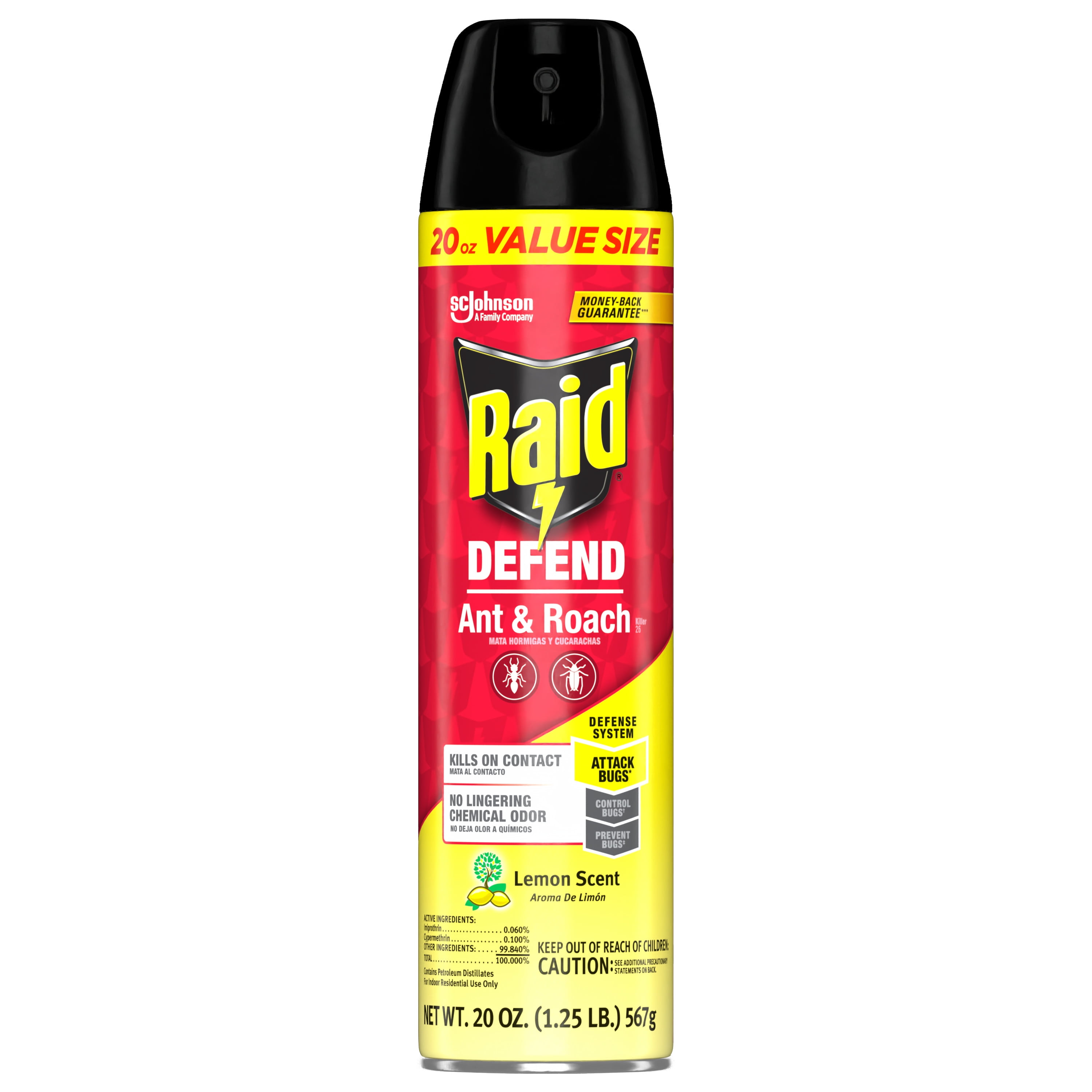 Raid Defend Indoor Defense System Roach and Ant Killer Spray Value Size ...