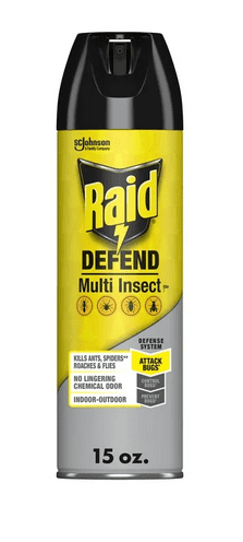 Raid Defend Multi Insect, Indoor and Outdoor Ants, Roaches, Spiders and ...