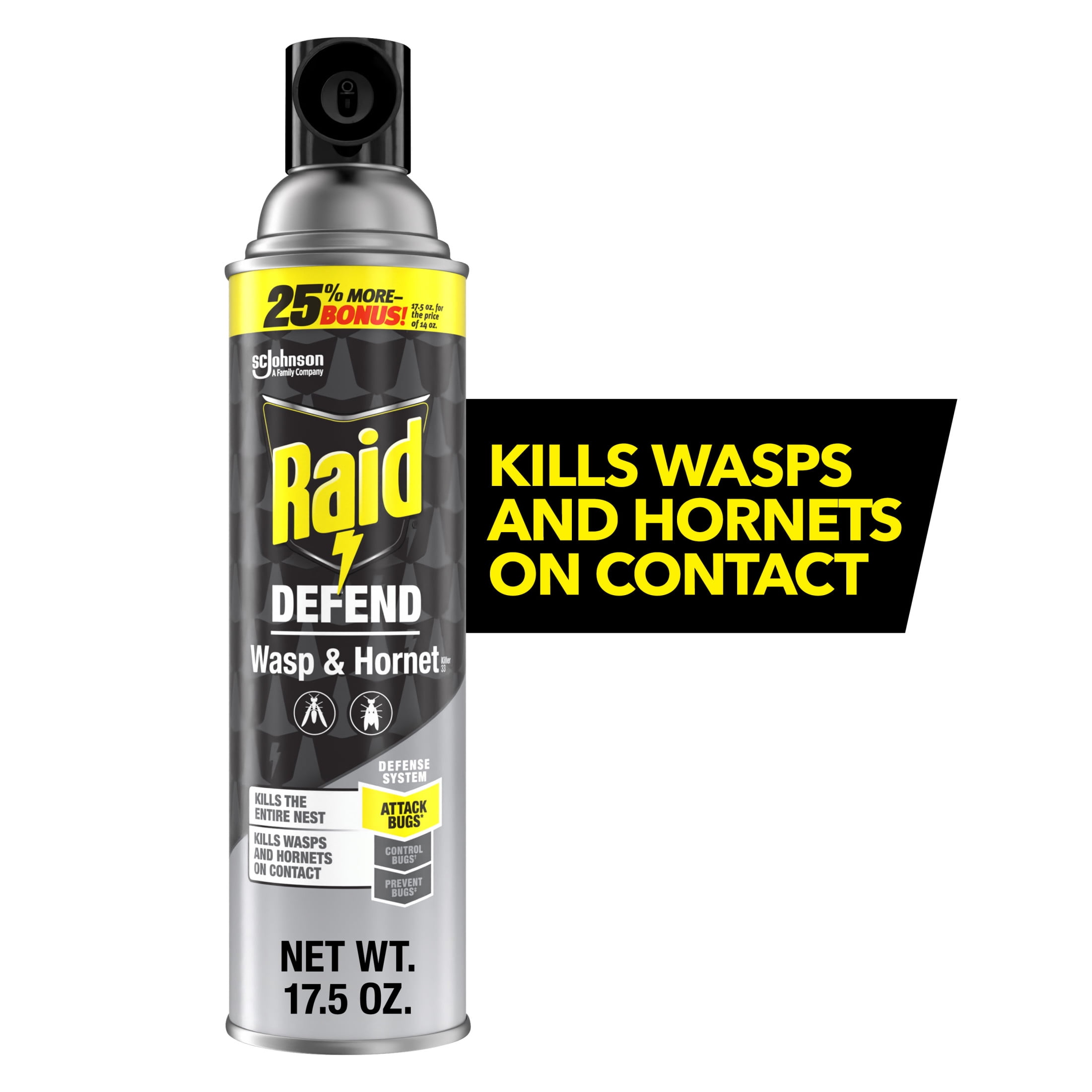 Raid Defend Outdoor Defense System Wasp and Hornet Bug Spray, Insect ...