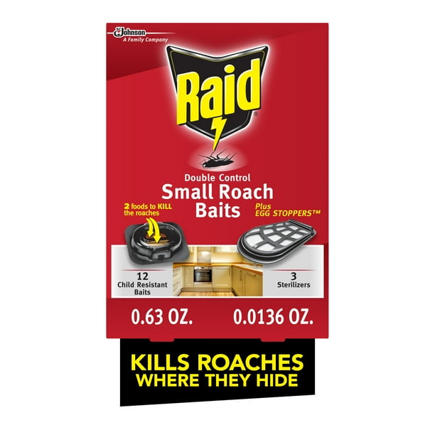 Raid Double Control Indoor and Outdoor Insect Killer, Small Roach Baits, 15 Count - Walmart ...