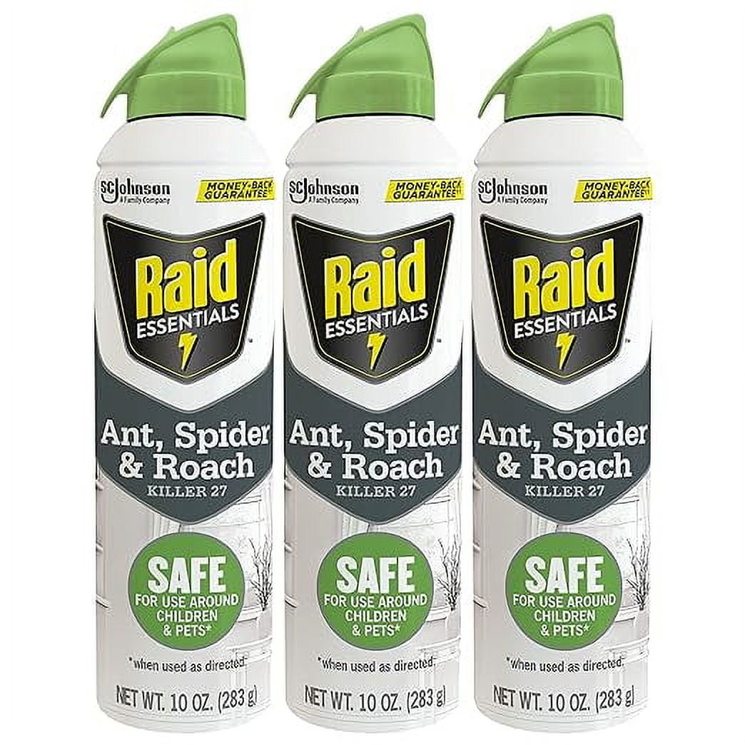 Raid Essentials Spray - Kills Ants, Spiders, Roaches, Child & Pet Safe ...