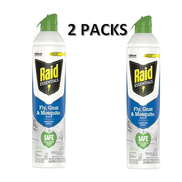 Raid Essentials Indoor Bug Insect Kill Spray, Safe for Pets, Fly, Gnat ...