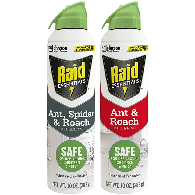 Raid Essentials Variety Pack 1, 1 Ant & Roach Killer, 1 Ant Spider ...