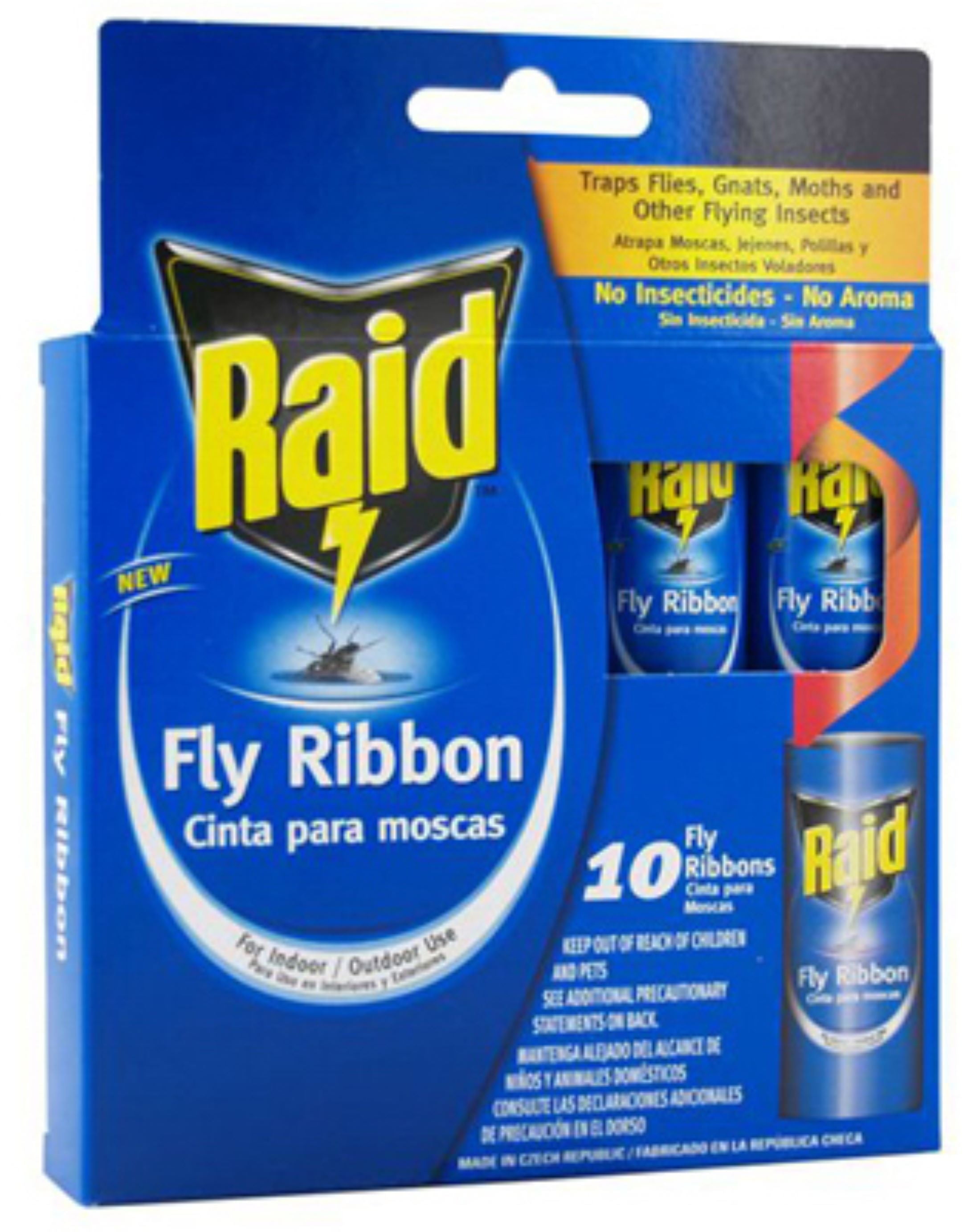 Raid FR10B-RAID 10-Count Pack of Fly & Insect Catcher Ribbons - Walmart.com