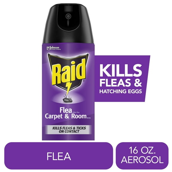 Raid Indoor Flea Killer Plus Fogger, Home Spray, Kills Eggs, 4 Months ...