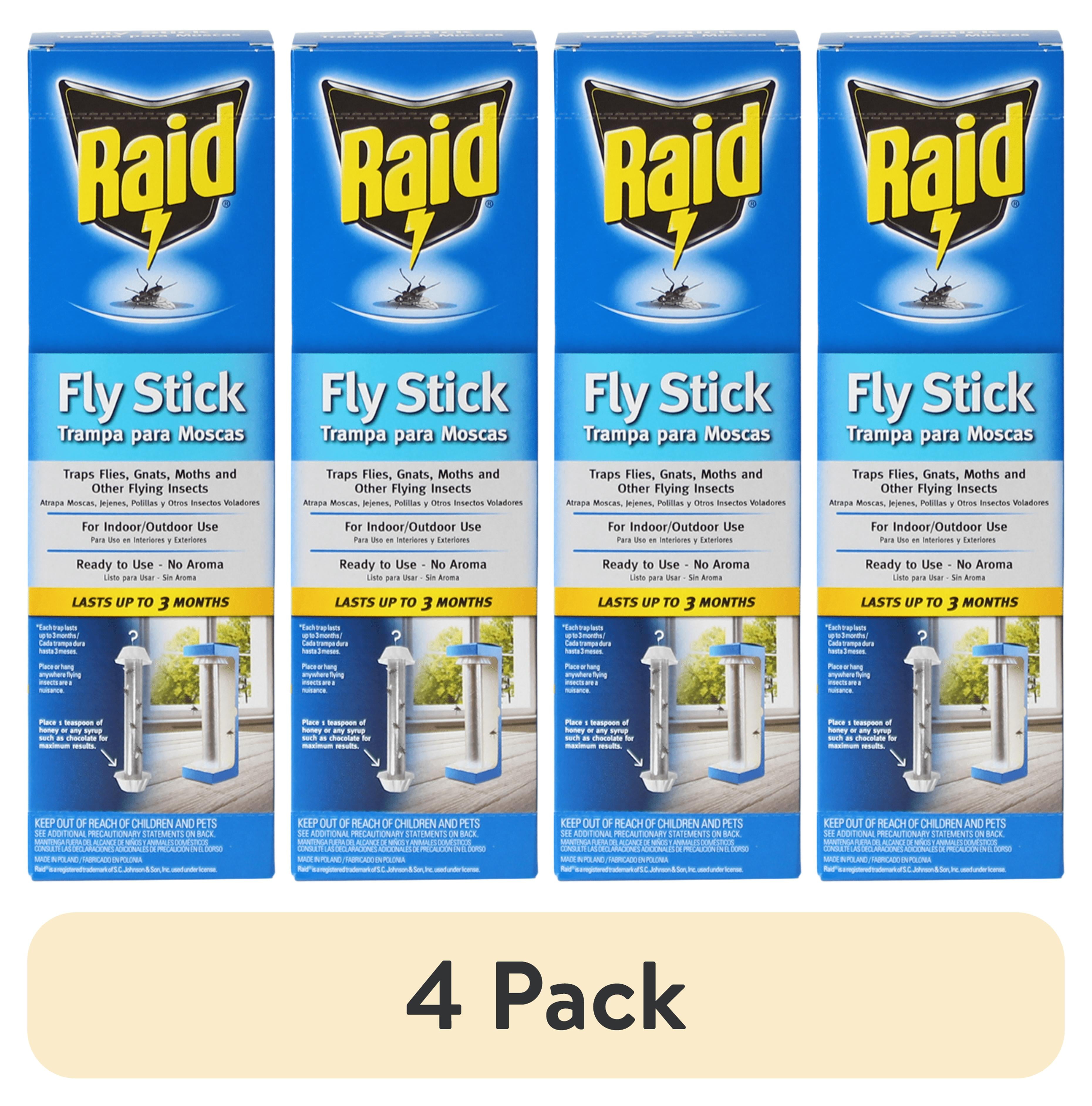 (4 pack) Raid Fly Stick Trap, Traps Flying Insects - Walmart Business ...