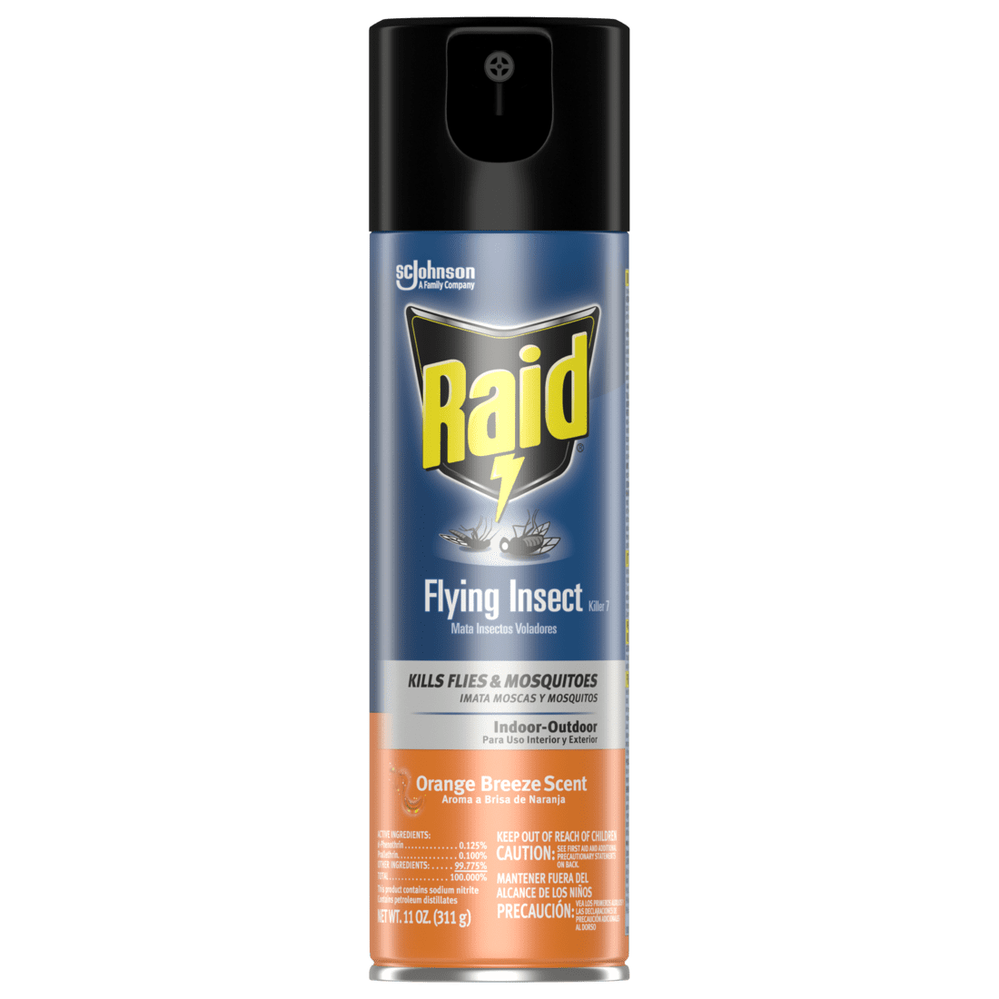 Raid Flying Insect Killer 11oz Orange Breeze - Walmart.com