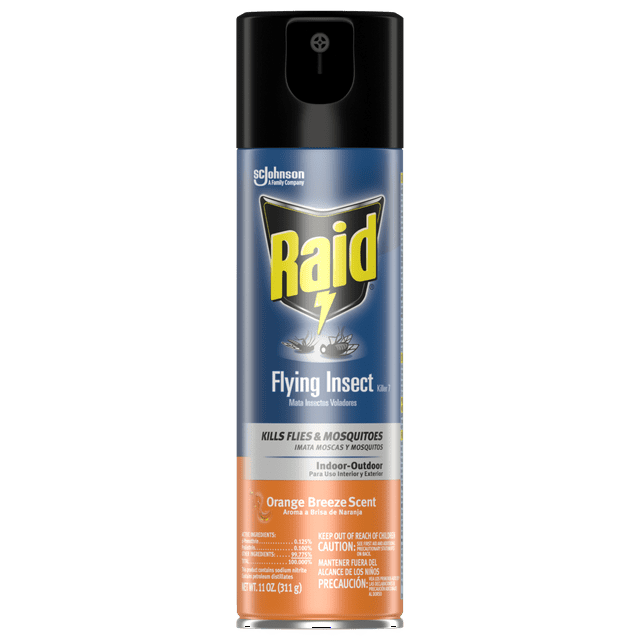 Raid Flying Insect Killer 11oz Orange Breeze - Walmart.com