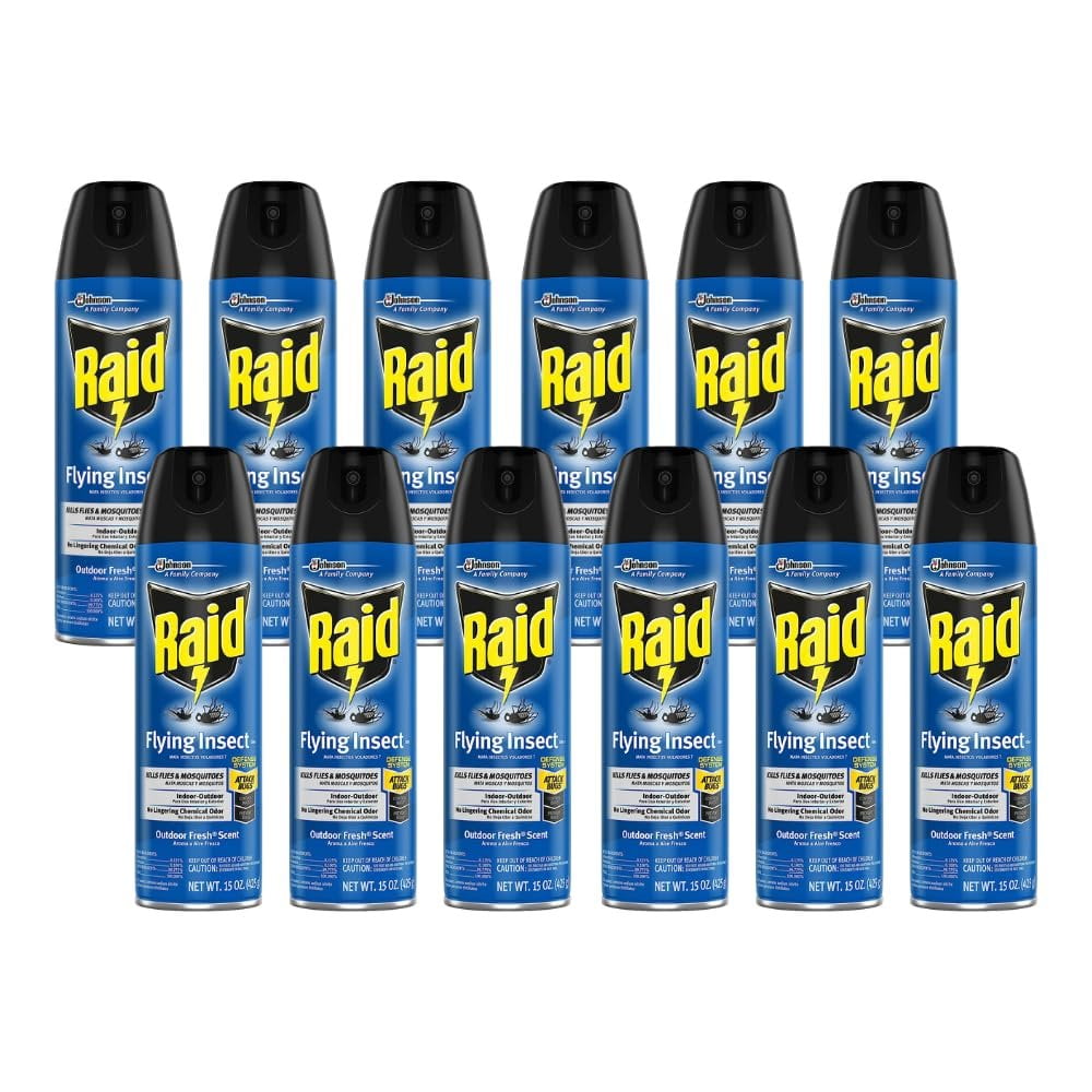 Raid Flying Insect Killer, 15 Ounce Pack of 12 — Residential Use ...