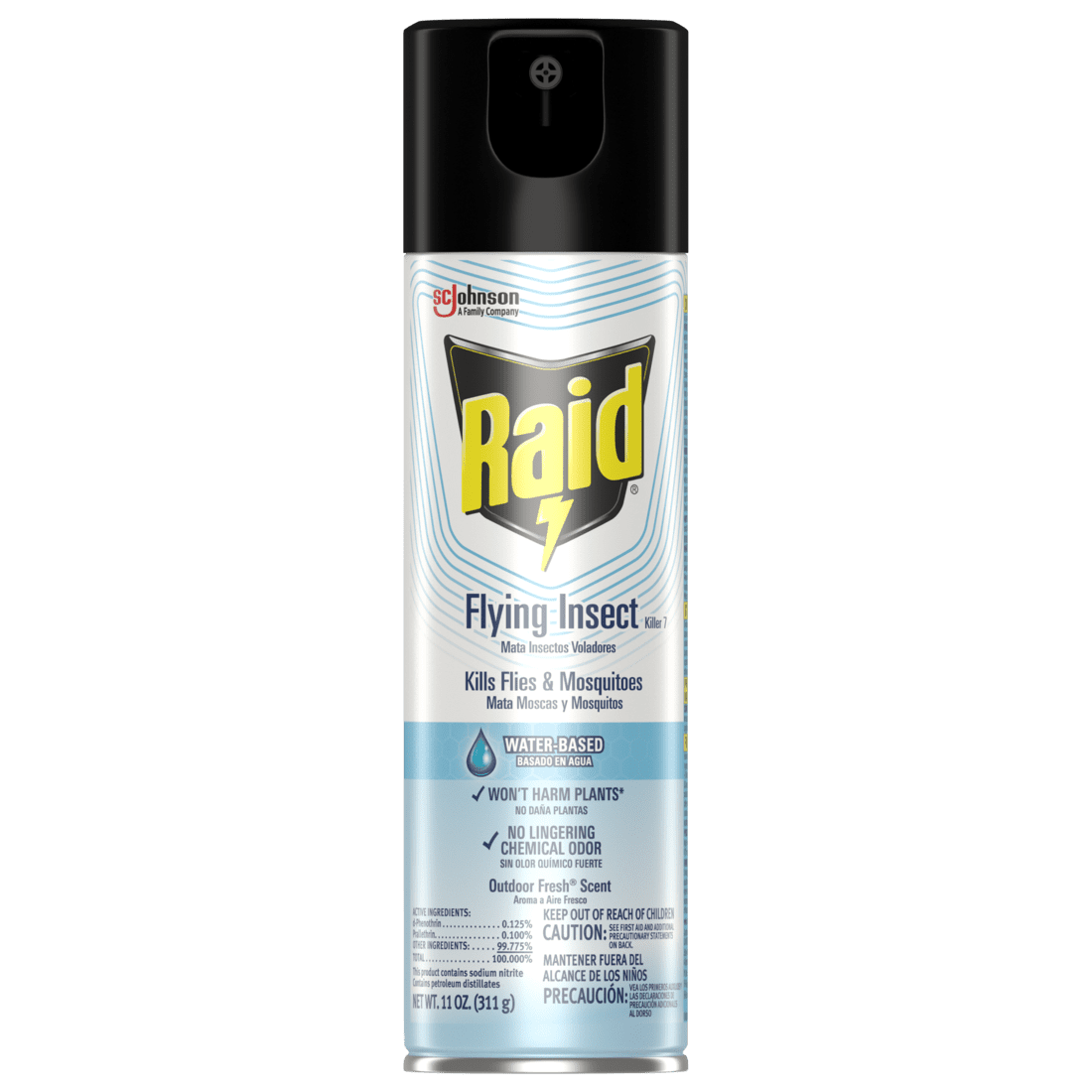 Raid Flying Insect Killer 7, Insecticide Spray, Water Based, Outdoor ...