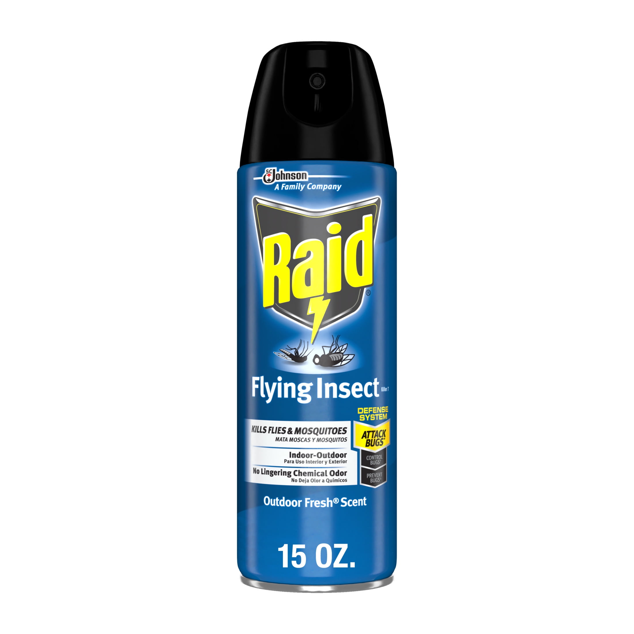 Raid Indoor & Outdoor Flying Insect Killer 7, Insecticide Spray for ...