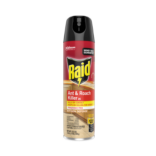 Raid Fragrance Free Ant and Roach Killer, 17.5 oz Aerosol Spray, 12 ...
