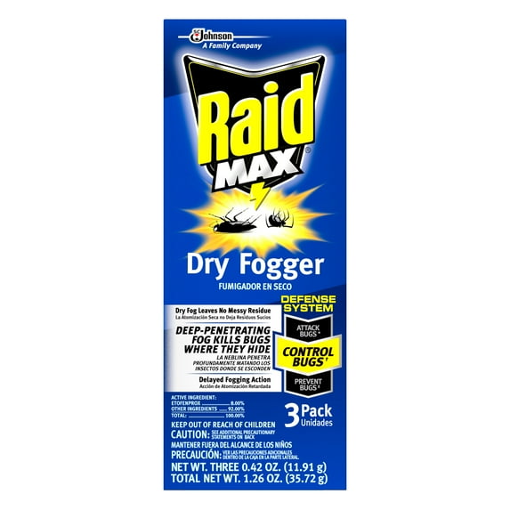 Raid Fumigator Fumigating Fogger, 1.05 Ounces, 3 count - Walmart.com