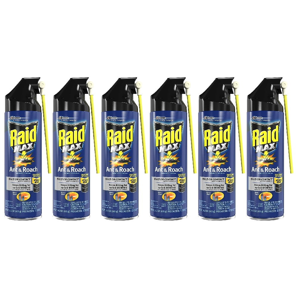 Raid Max Ant and Roach Killer Spray 14.5 oz, 6 Pack - Walmart.com