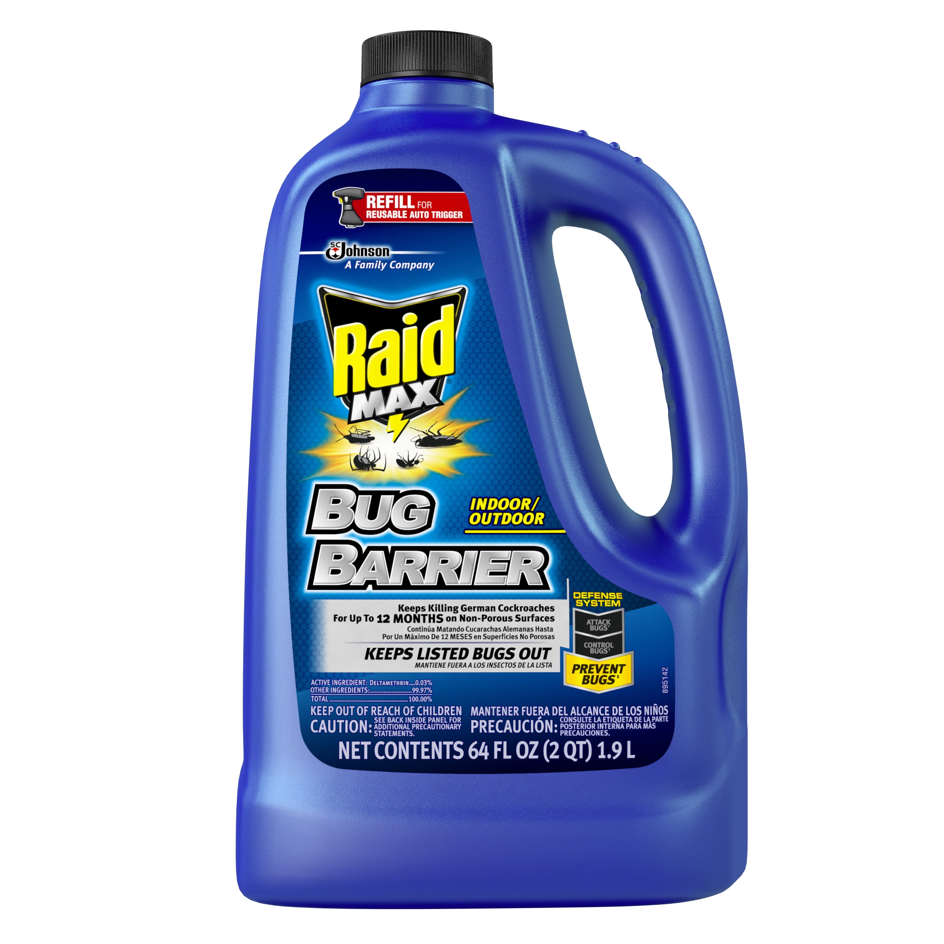 Raid Max Bug Barrier Refill 1/2 gal - Walmart.com