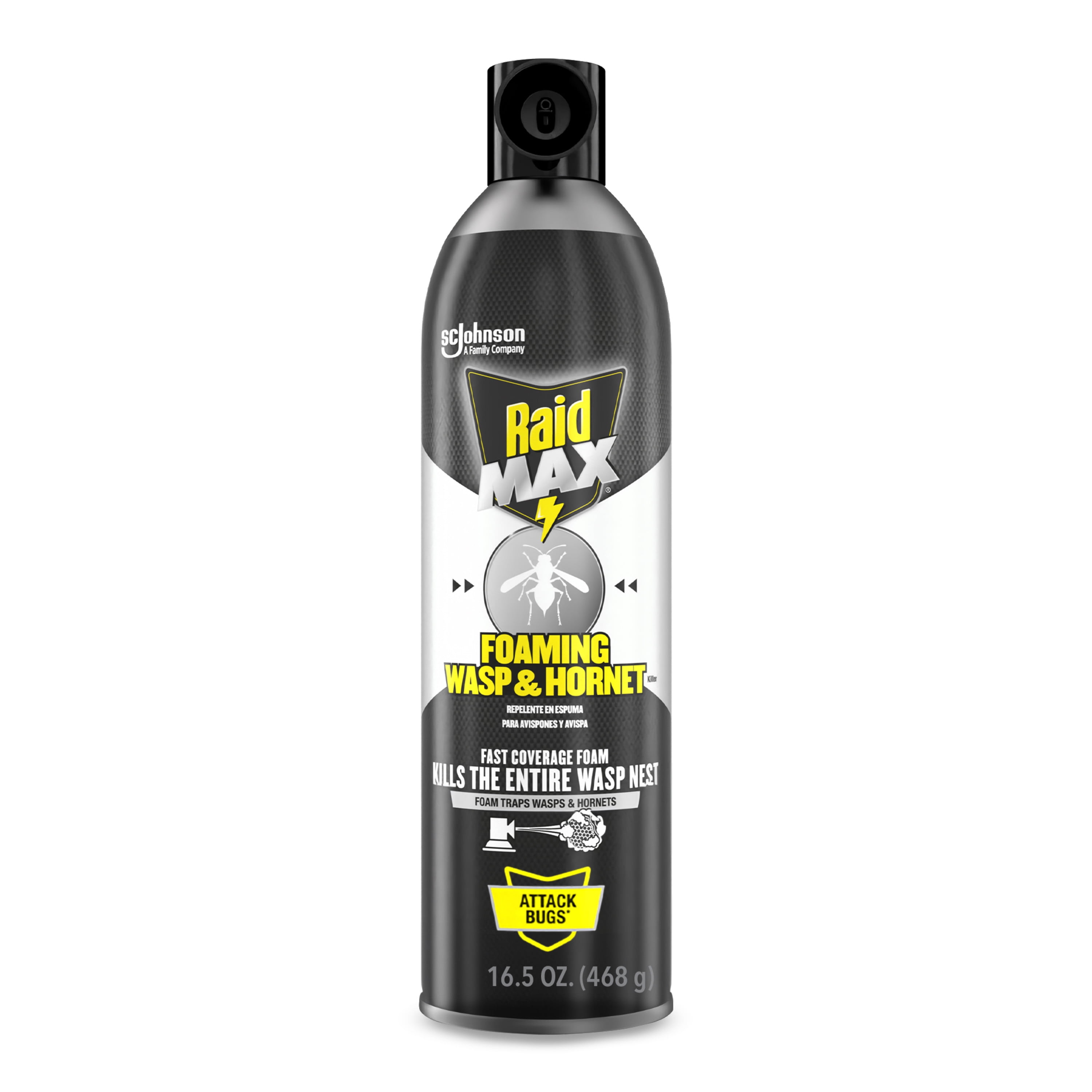Raid Max Foaming Wasp & Hornet Killer, Fast Coverage Foam, 16.5 oz ...