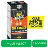 Raid Max Indoor Mess Free Dry Bug Killing Fogger, 0.42 oz, 3 Count ...