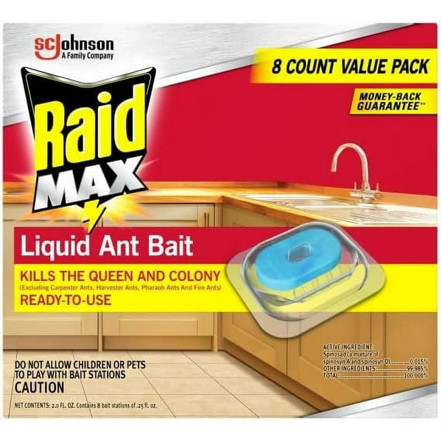 Raid Max Liquid Ant Bat; Kills Ants Where They Breed, For Indoor and ...