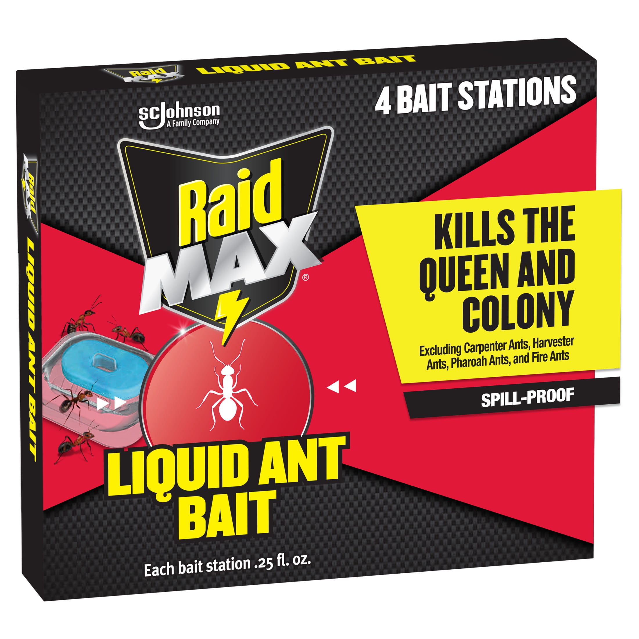 Raid Max Liquid Ant Bait, Indoor and Outdoor Ant Killer Traps for Home ...