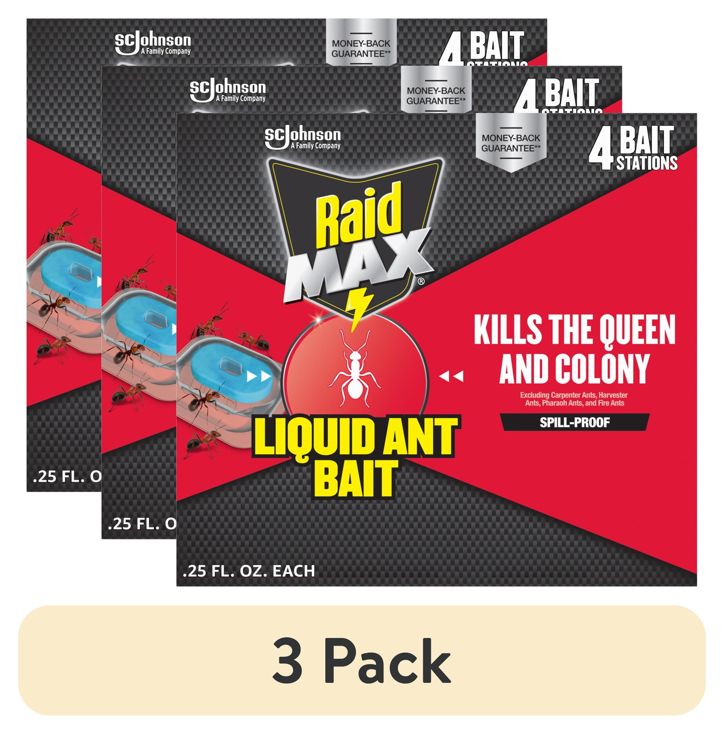 (3 pack) Raid Max Liquid Ant Insect Killer Bait, Outdoor and Indoor Ant ...