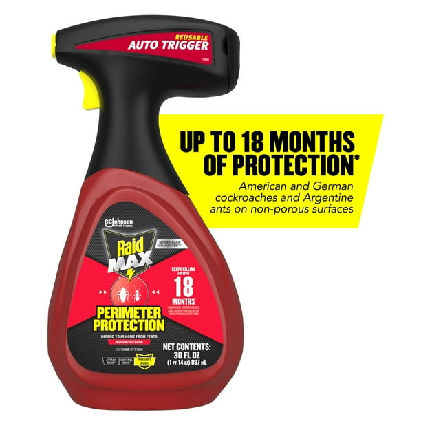 Raid Max Perimeter Protection, 18 Month Effective Multi Insect Killer ...
