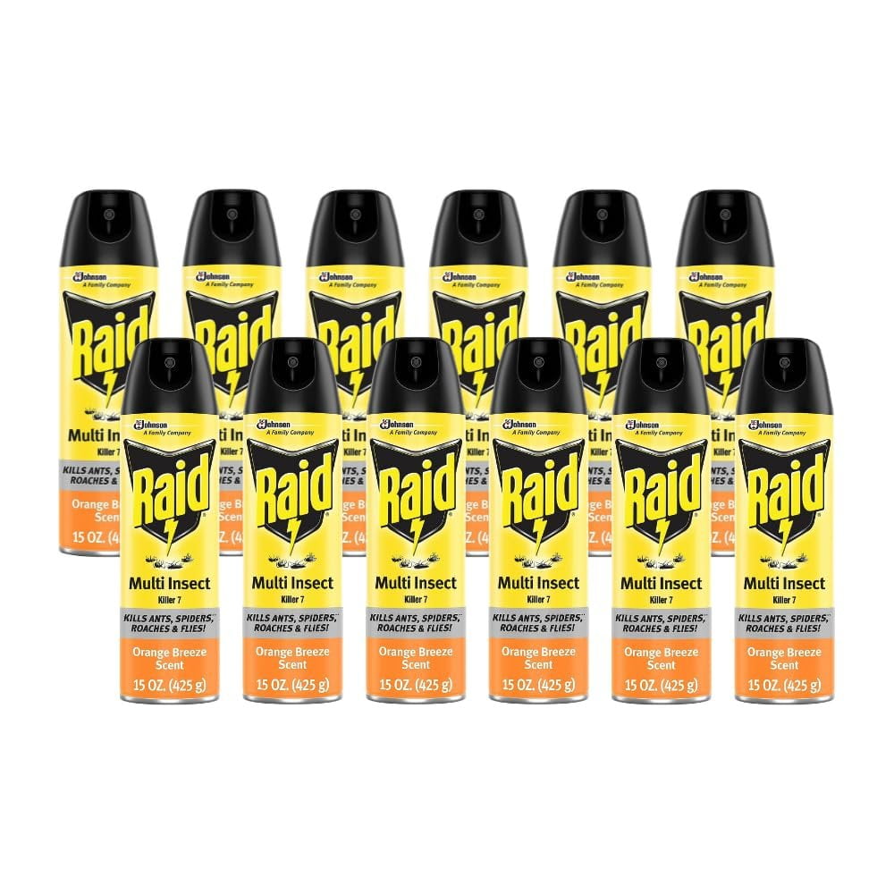 Raid Multi Insect Killer, Orange Breeze 15 Ounce Pack of 12 - Walmart.com