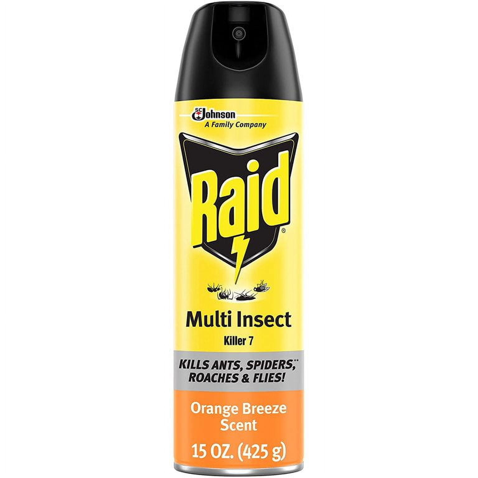 Raid Multi Insect Killer, Indoor Bug Spray, Orange Breeze Scent, 15 oz ...