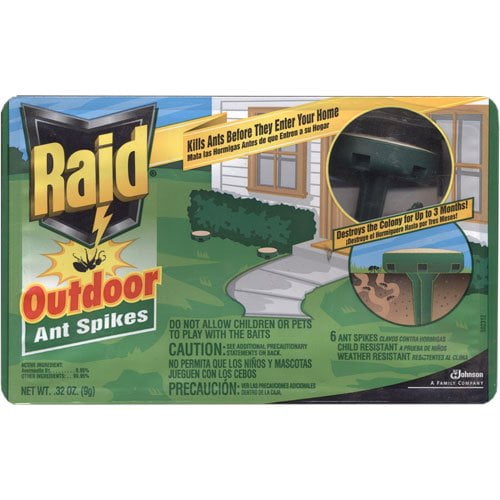 Raid Outdoor Ant Spikes 6 count package - Walmart.com