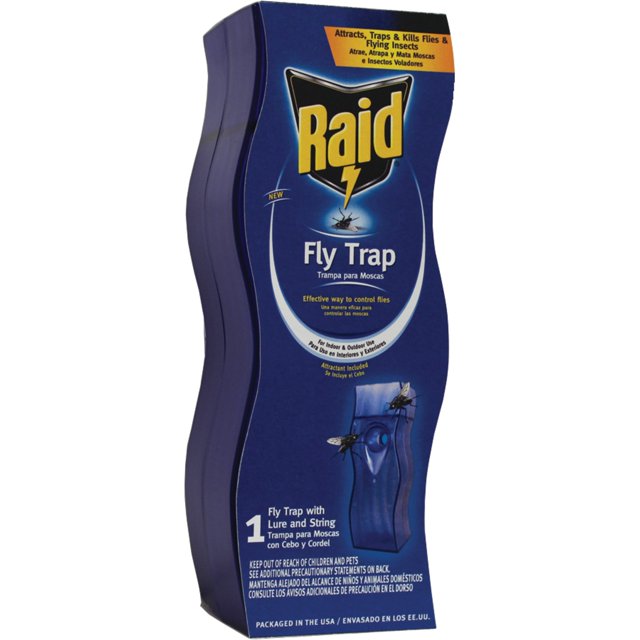 Raid Plastic Fly Trap with Lure and String, Flies and Flying Insects ...