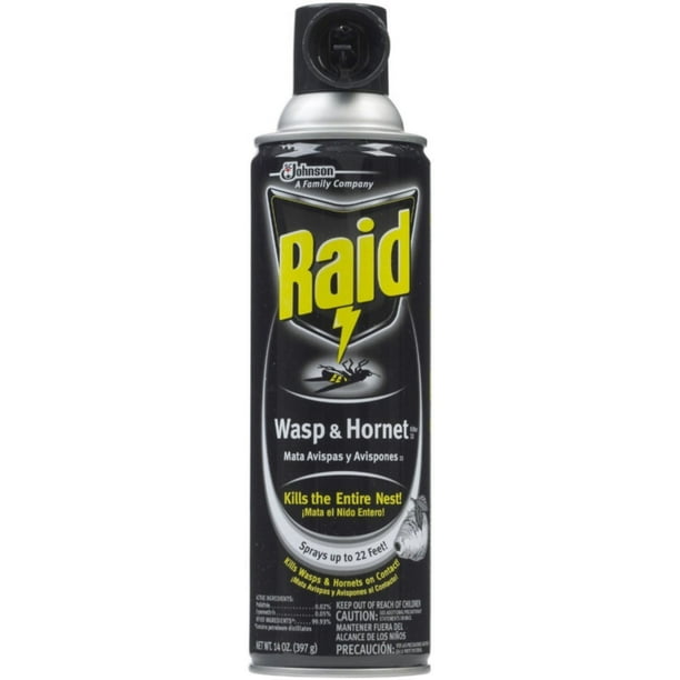 Raid Wasp & Hornet Insect Killer 33, 14 oz, Pack of 2 - Walmart ...